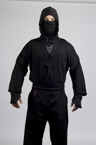 Authentic Ninja Uniform with Hood and Mask Set for $39.95